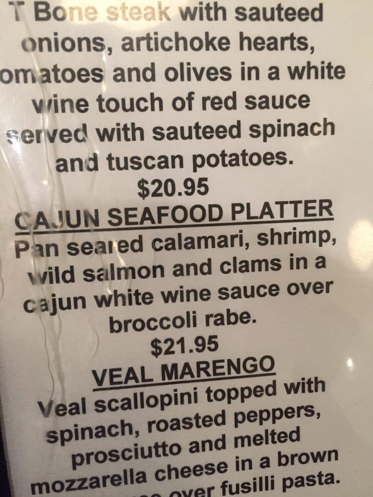 Menu at Remo's pizzeria, Stamford