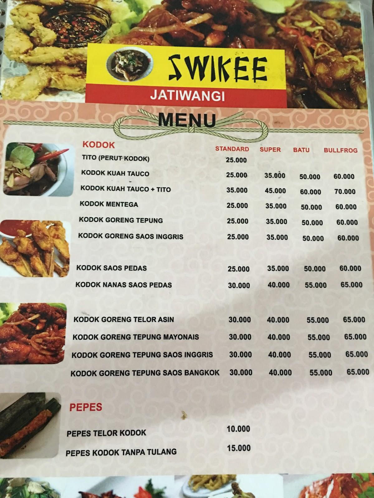 Menu at Swikee Jatiwangi - Gading Serpong restaurant, Tangerang