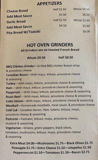 Menu at Athens Pizza & Pasta pizzeria, Auburn