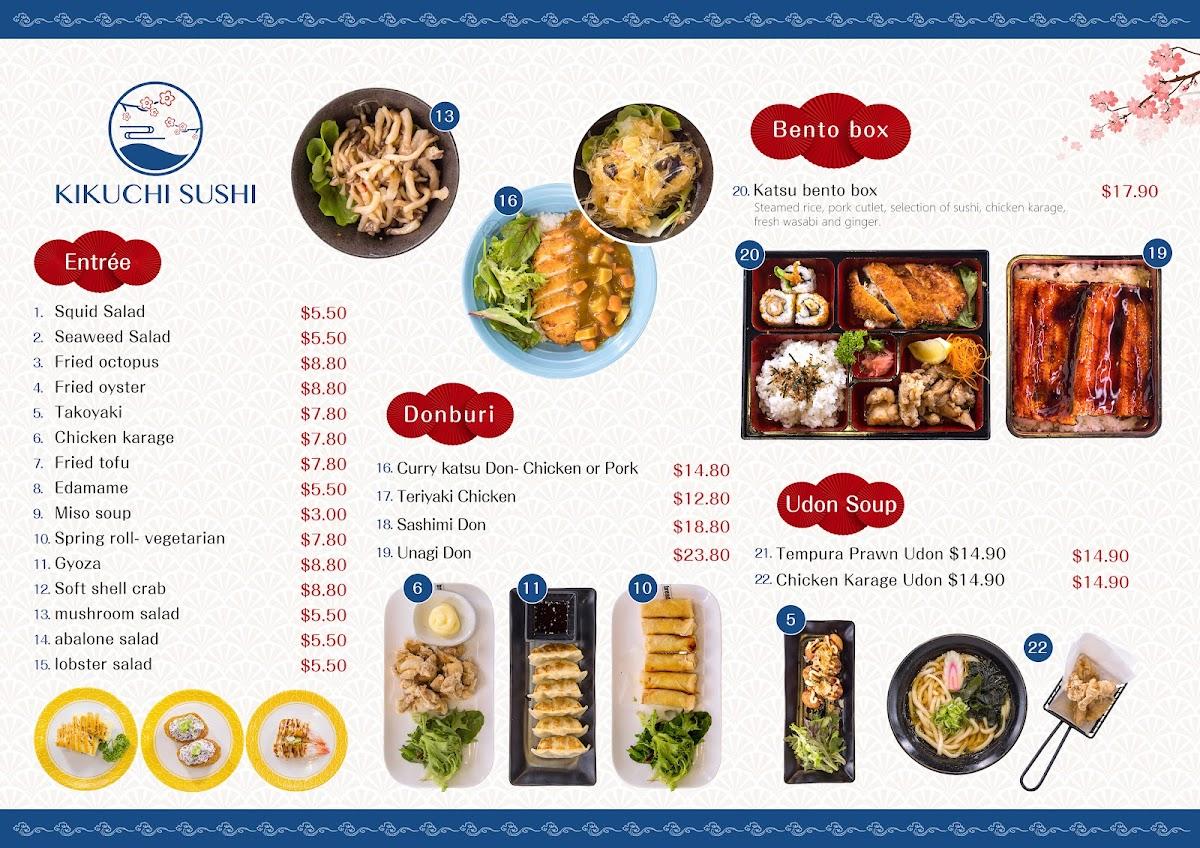Menu at Kikuchi Sushi Plenty Valley restaurant, Mill Park