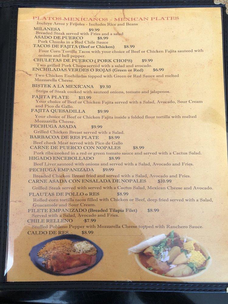 Menu at Garibaldi Restaurant, Waco
