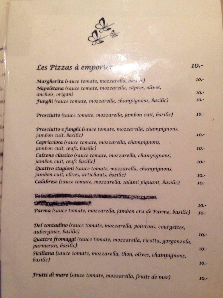 Speisekarte von La Pignata, Genf