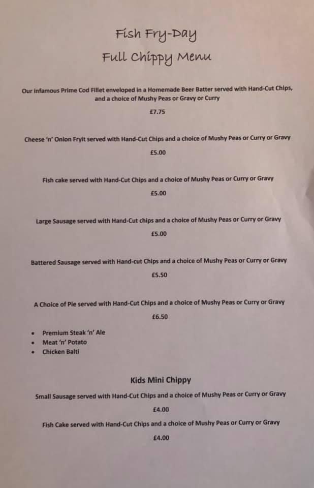 Menu at Eight Farmers Crewe pub & bar, Crewe