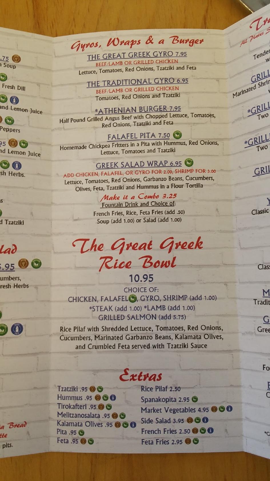 Menu at The Great Greek Mediterranean Grill - Henderson, NV restaurant ...
