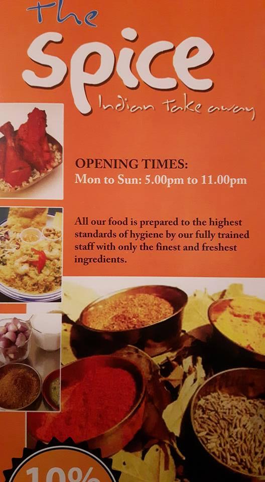 Menu at The Spice fast food, Long Stratton
