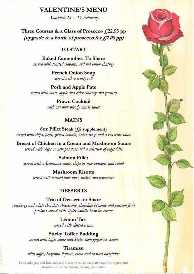 Menu at The Wheelhouse Restaurant, Minehead