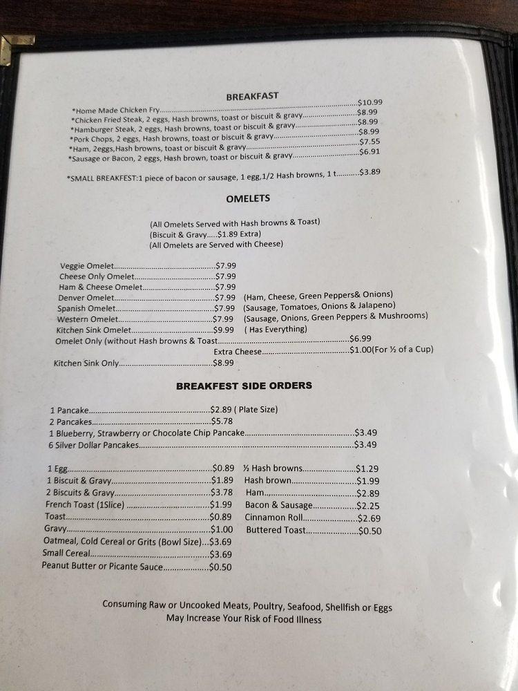 Menu at HI-De-Ho Cafe, Watonga, OK-33