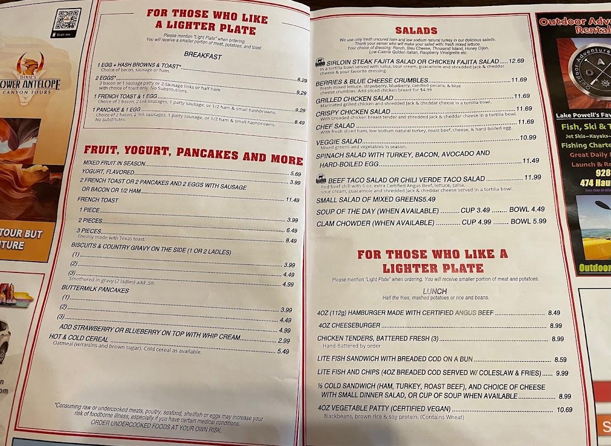 Menu at Ranch House Grille restaurant, Page