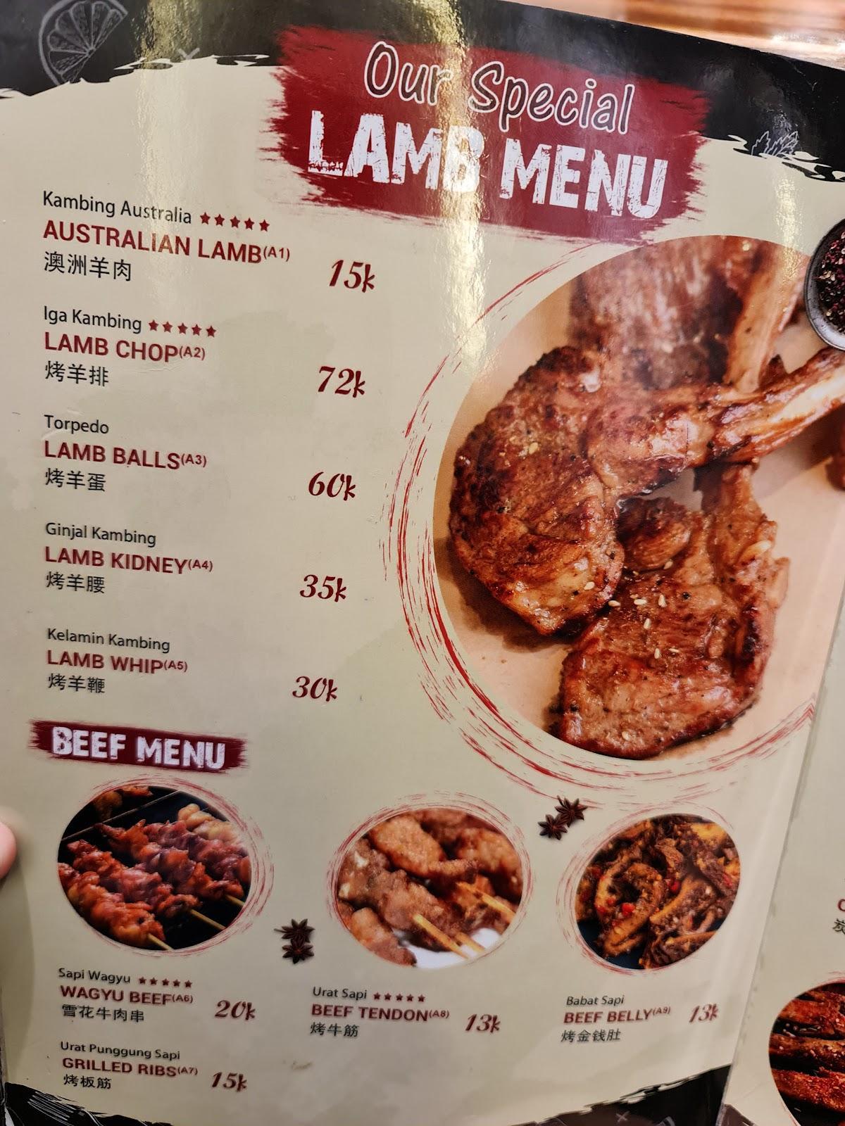 Menu at Aladdin Shao Kao PIK 2 Golf Island restaurant, Jakarta