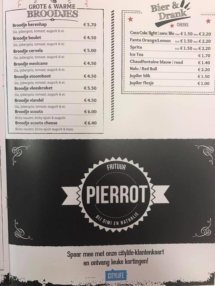 Menu at Pierrot, Heusden-Zolder