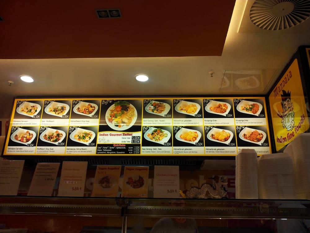 Menu at Mandala fast food, Wiesbaden
