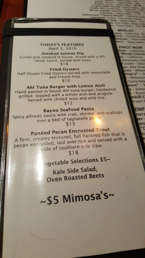 Menu at J. Alexander's Restaurant, Baton Rouge