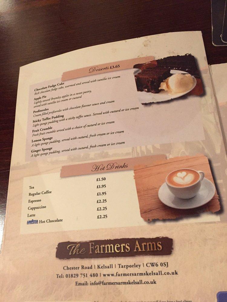 Menu at The Farmers Arms pub & bar, Kelsall