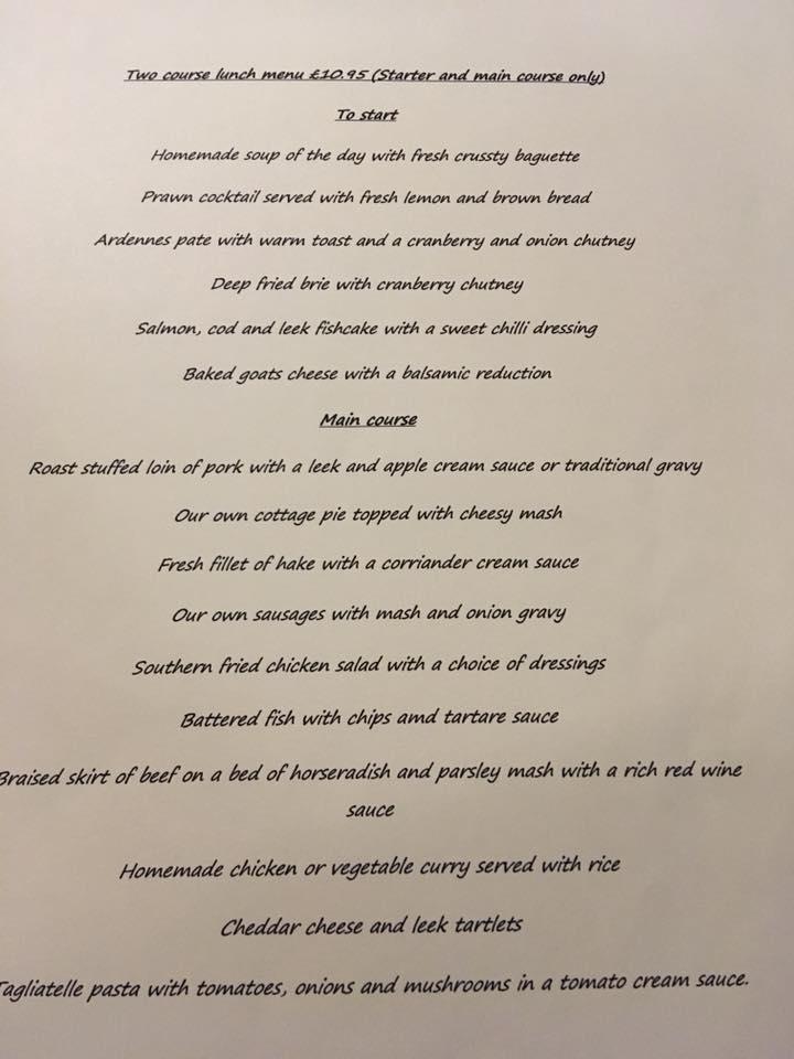 Menu at The Hall Inn Pub & Restaurant, Usk