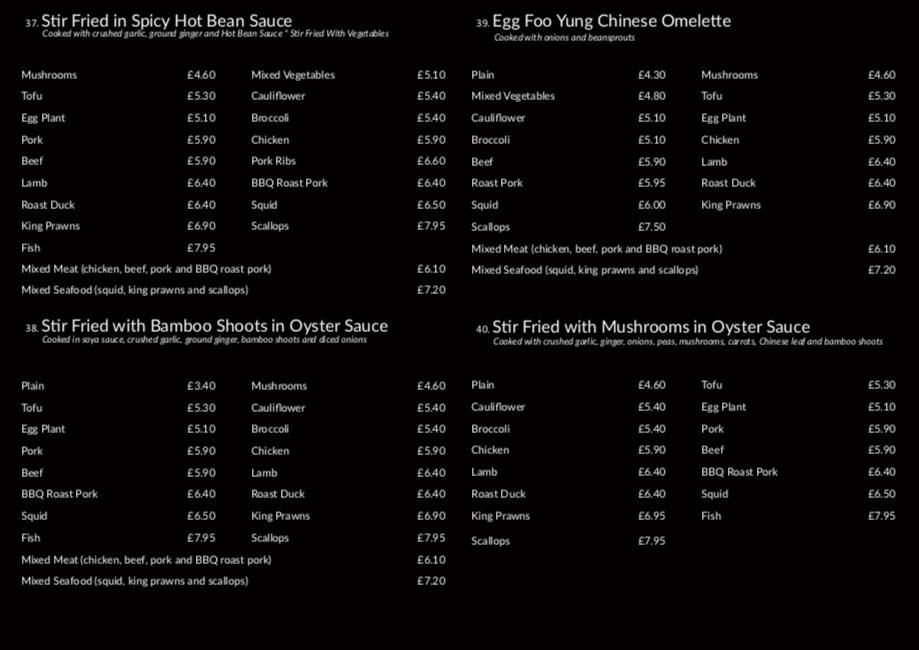 Menu at Chung's Chinese fast food, Hounslow, 13 New Heston Rd