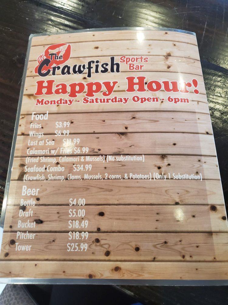 Menu at The crawfish lounge pub & bar, West Covina
