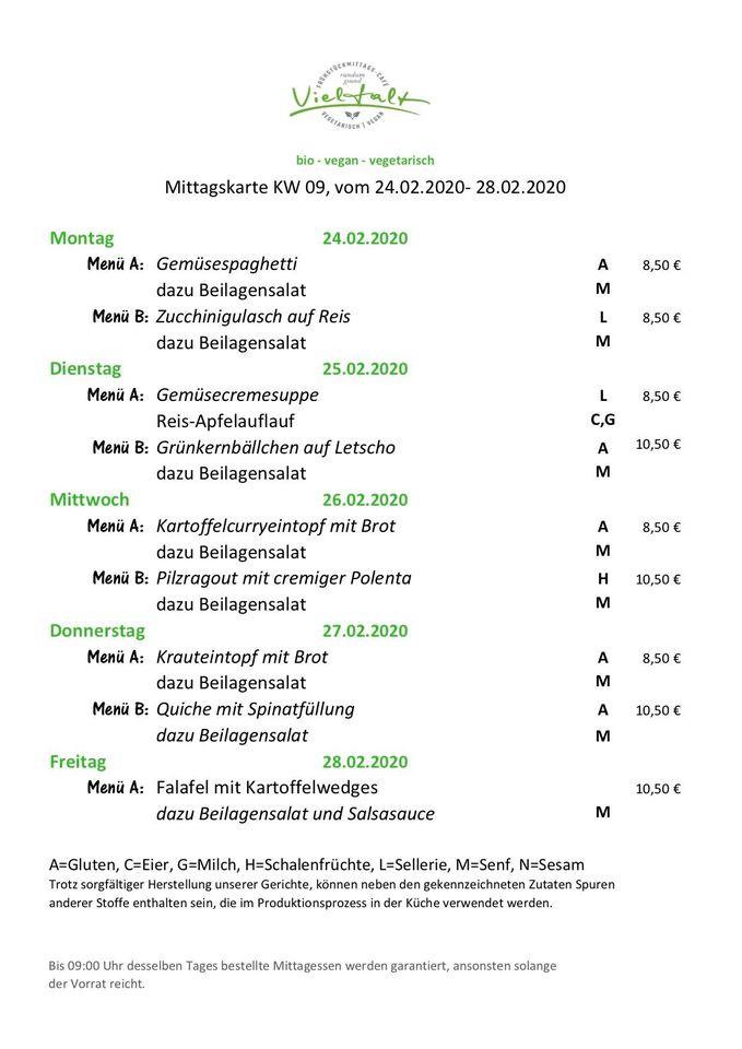 Speisekarte von Café Vielfalt cafe, Hallwang bei Salzburg