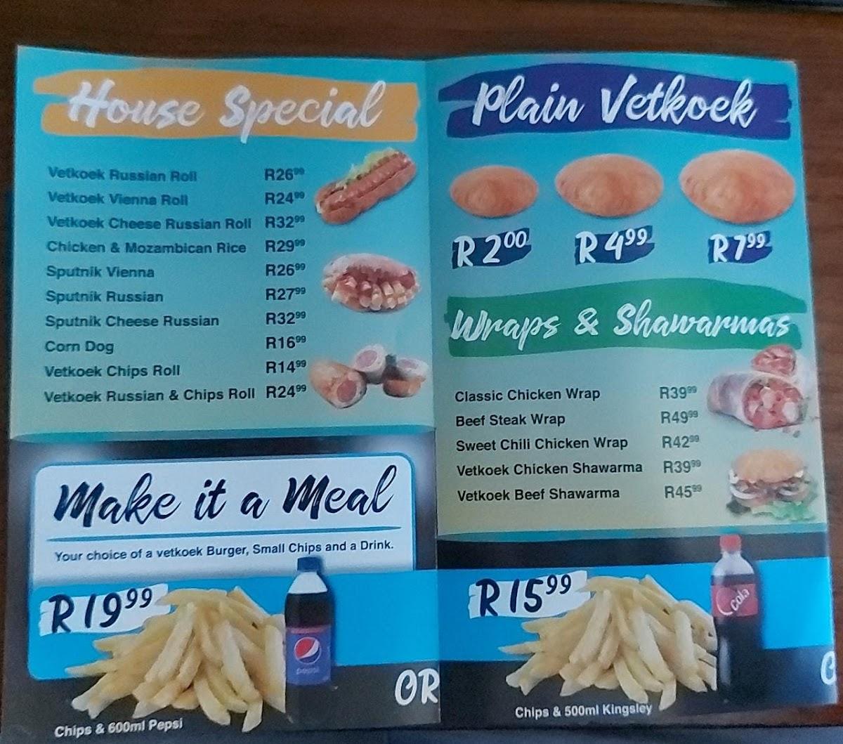 Menu at Fat Cake City (Mountain View) restaurant, South Africa