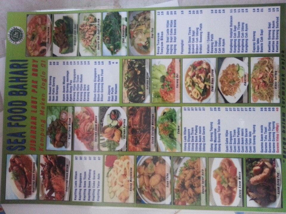 Menu at Kampung Makan restaurant, West Jakarta, Jl. Joglo Raya No.21