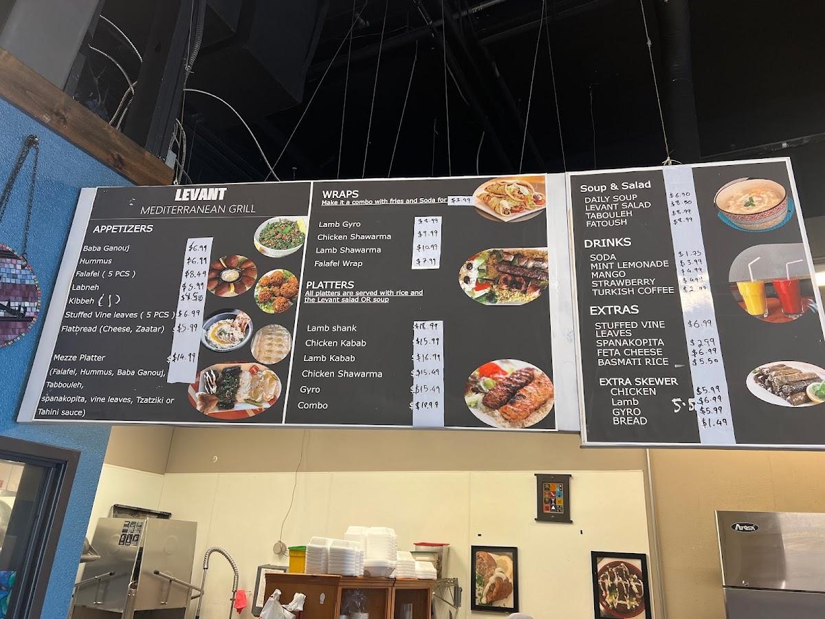 Menu at Levant Mediterranean Grill LLC restaurant, Portland, NW Bethany ...