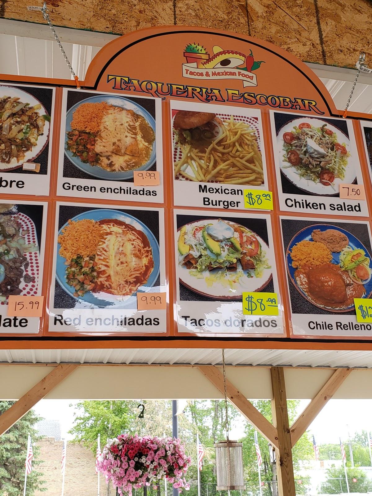 Menu at Taqueria Escobar, Pelican Rapids