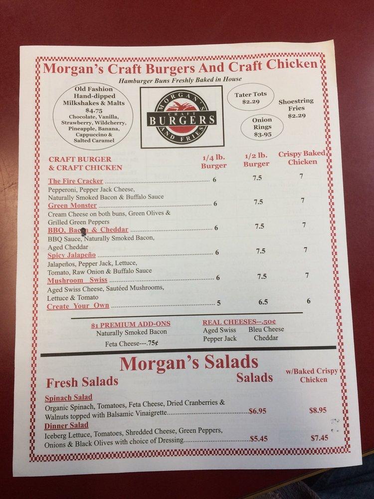 Menu at Morgan's Pizza Kitchen pub & bar, Redwood Falls, 248 E 2nd St