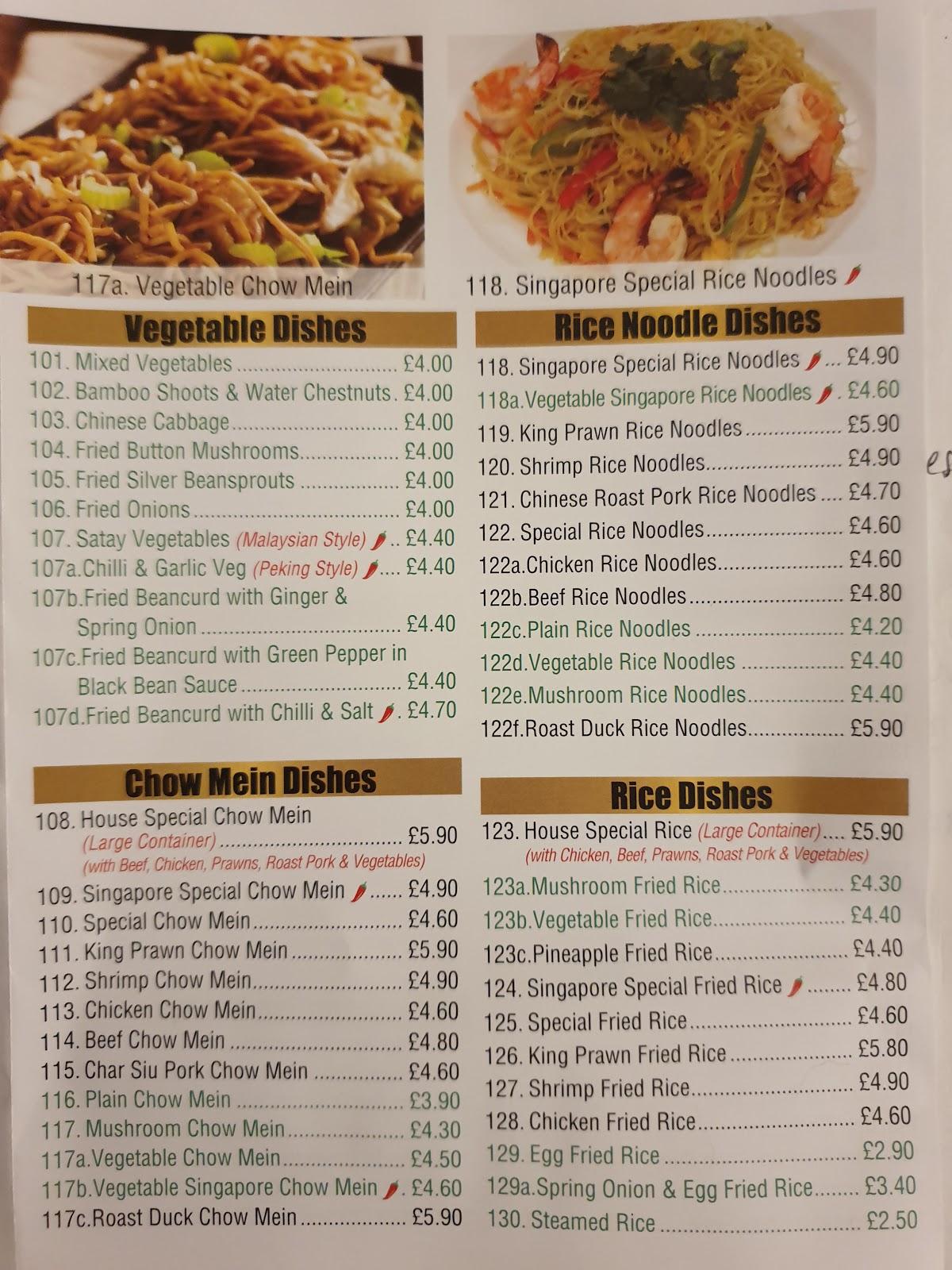 Menu at Lucky Star Chinese Takeaway fast food, Great Dunmow