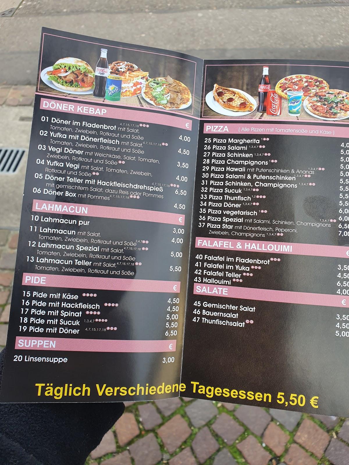Menu at Star Kebap restaurant, Stuttgart, Augsburger Str. 390