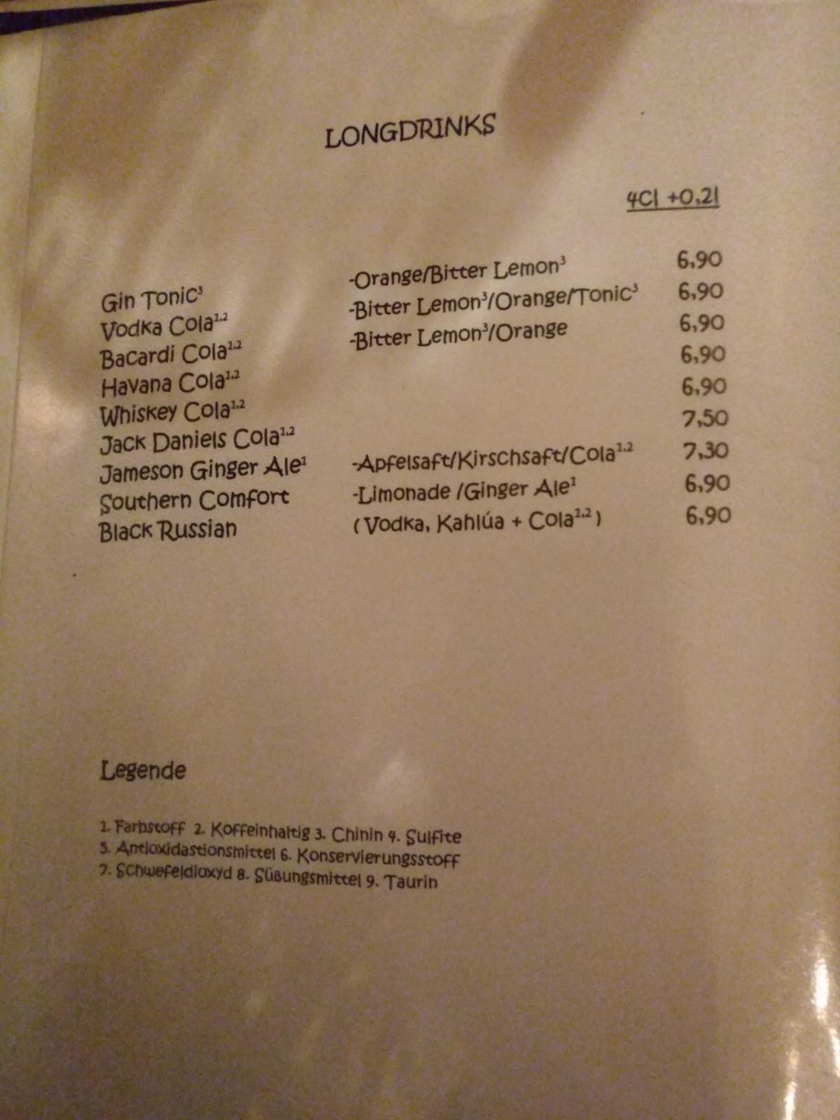Speisekarte von The Dubliner pub & Bar, Erding