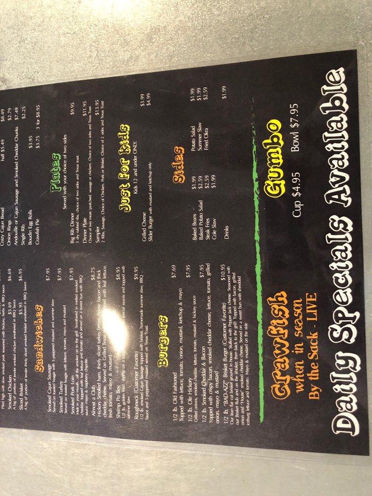 Menu at Almost Famous Smokehouse & Grill BBQ, Conway