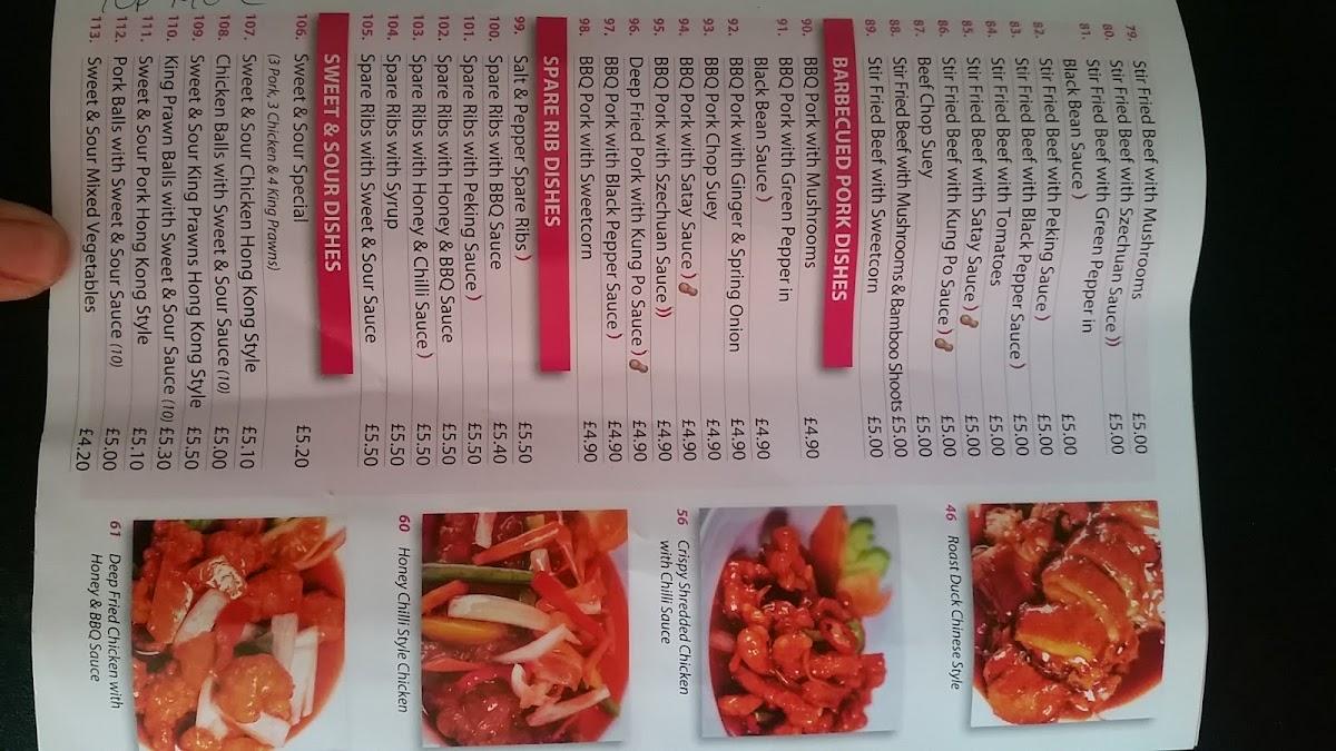 Menu at Golden pool fast food, Southampton