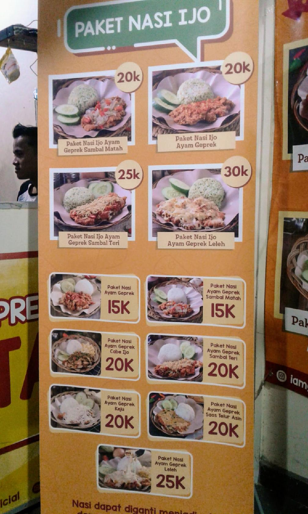 Menu at I Am Geprek Bensu restaurant, Batam, Ruko Bintang Mas