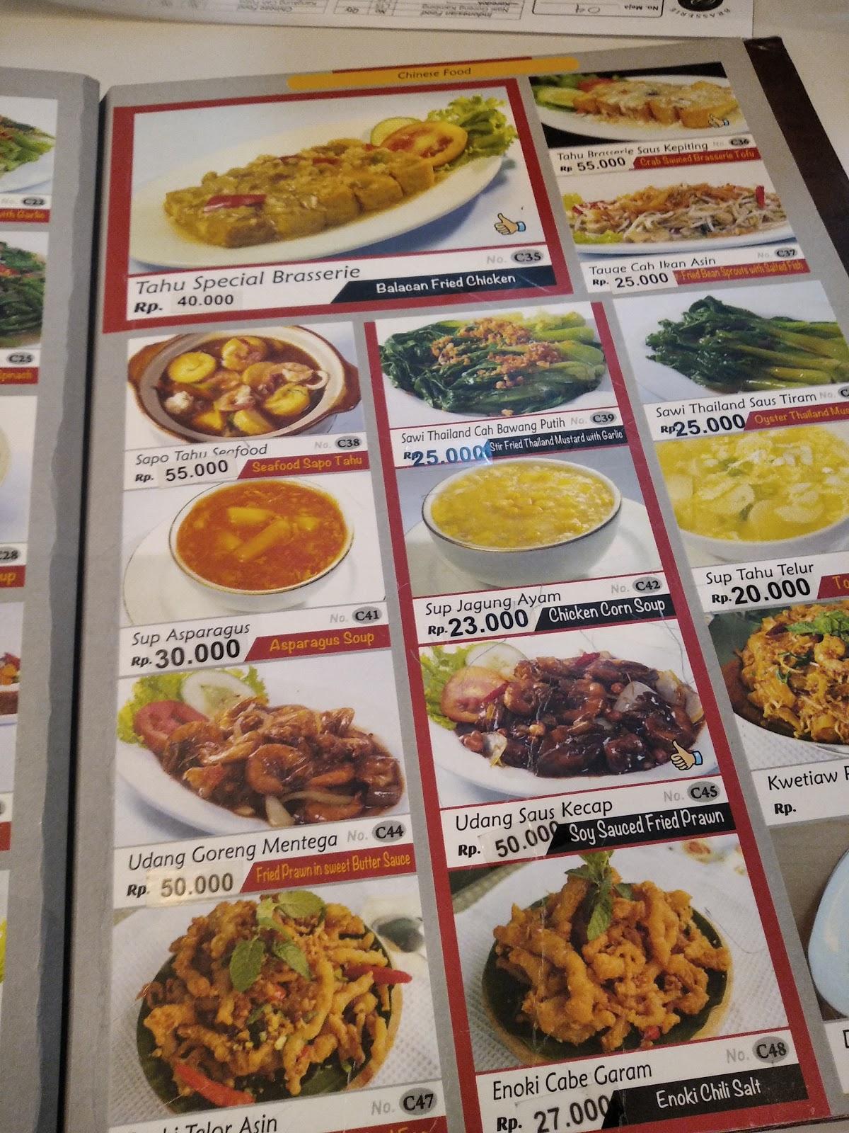 Menu at Brasserie Bakery and Cafe, Palembang, PTC Mall