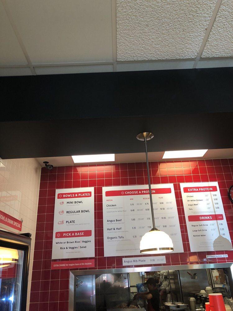 Menu at Flame Broiler restaurant, Anaheim, N Tustin Ave