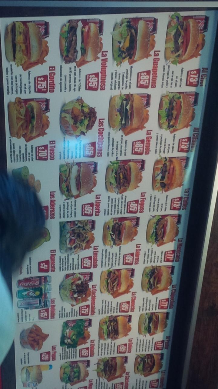 Carta del restaurante Otay Burger, Tijuana, Avenida
