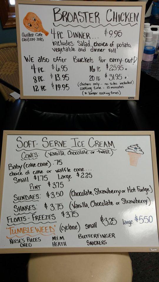 Menu at Outpost Café cafe, Lusk