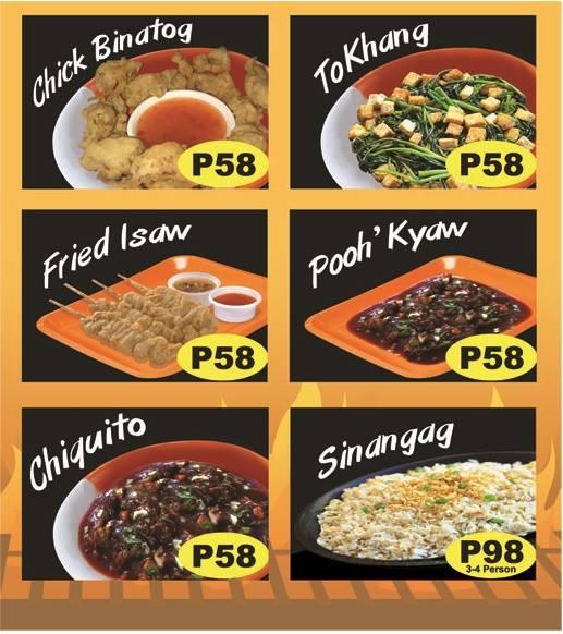 Carta del restaurante SaMoa Street Menu, Tarlac
