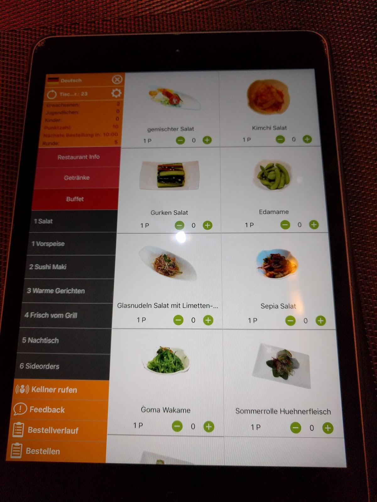 Speisekarte von Akoya restaurant, Karlsruhe