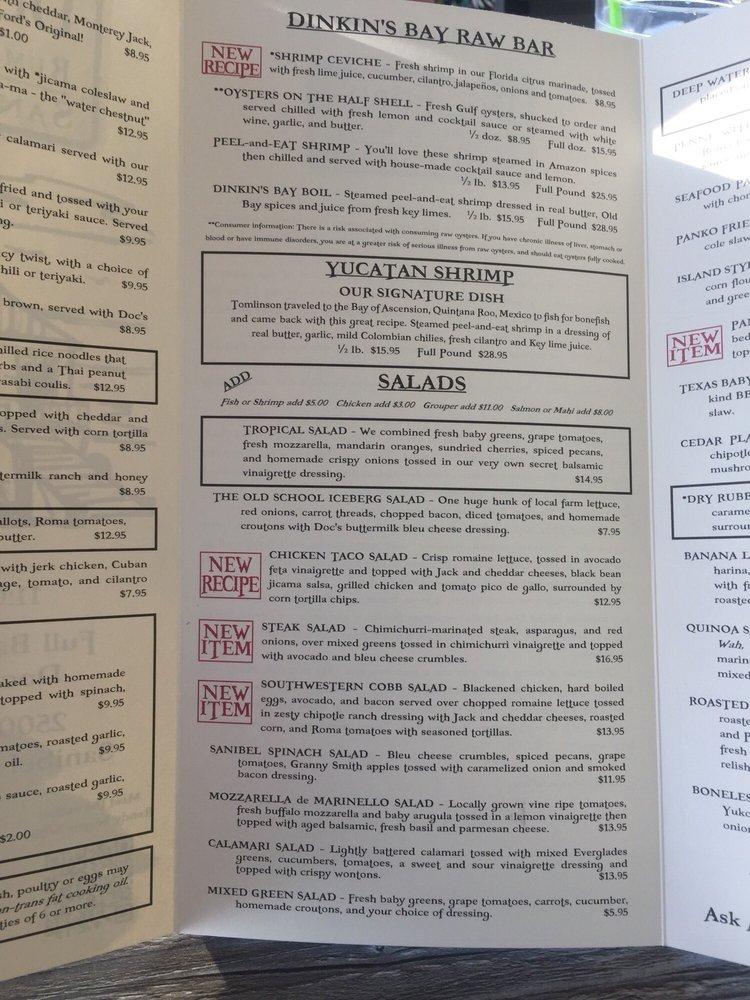 Menu at Doc Ford's Rum Bar & Grille, Sanibel, Island Inn Rd