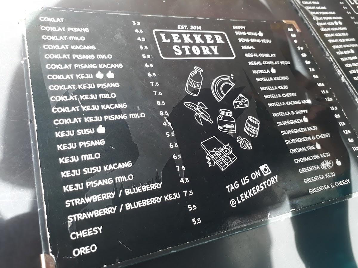 Carta del restaurante Lekker Story, Panakukkang, Macasar