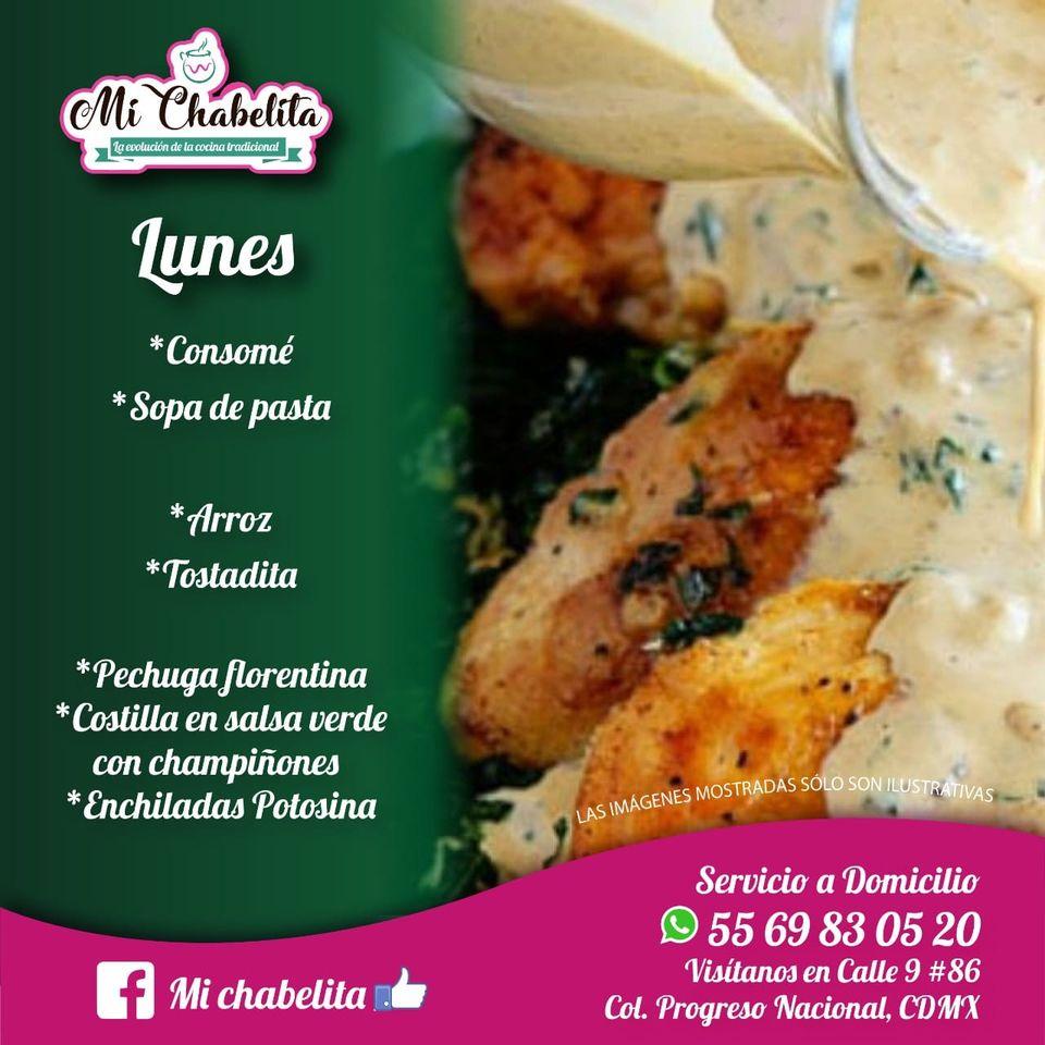 Menu at Mi Chabelita restaurant, Ciudad López Mateos