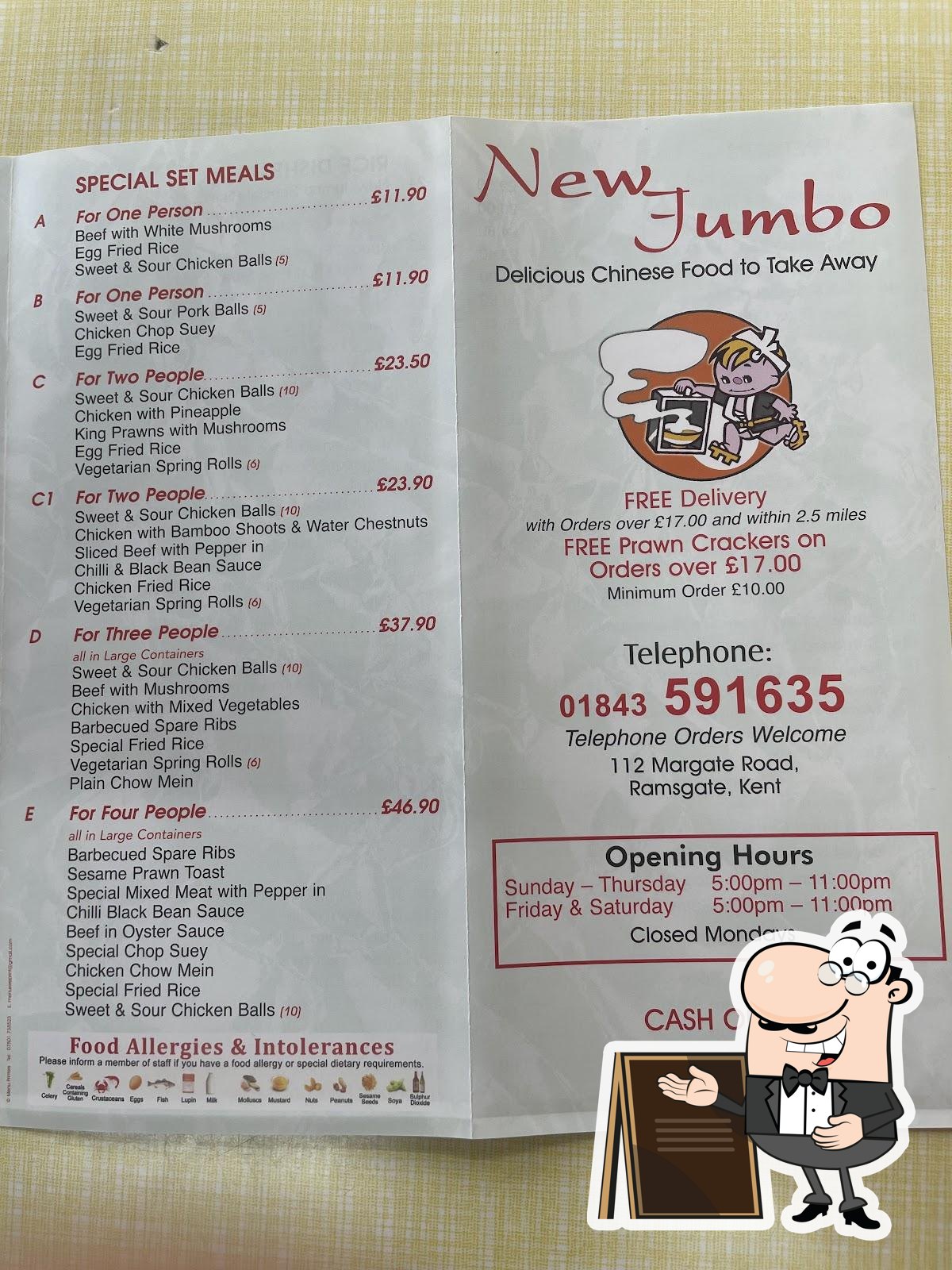 New Jumbo, Ramsgate - Restaurant menu, prices and reviews