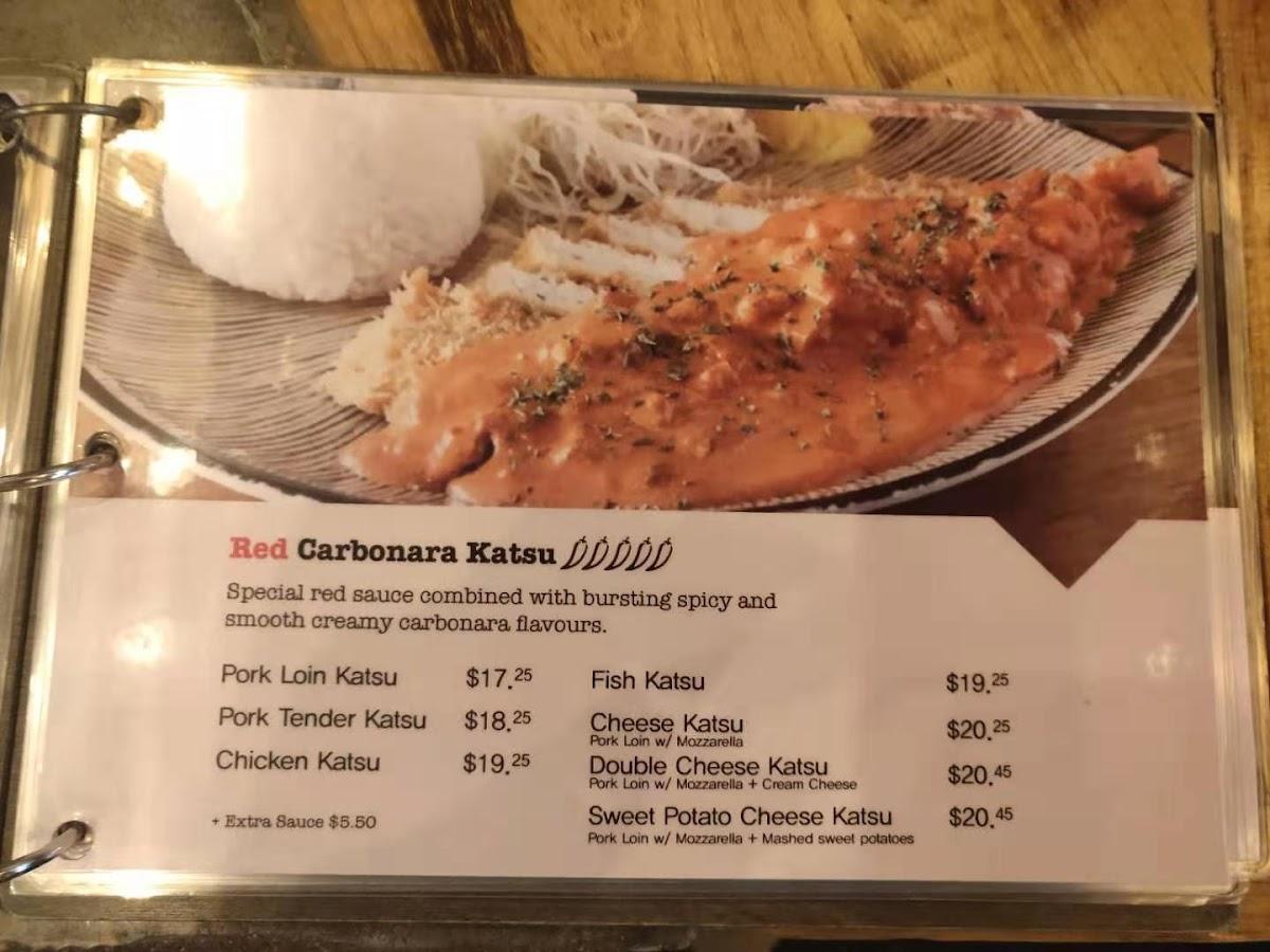 Menu at Katsuya restaurant, Toronto, 6050 Yonge St