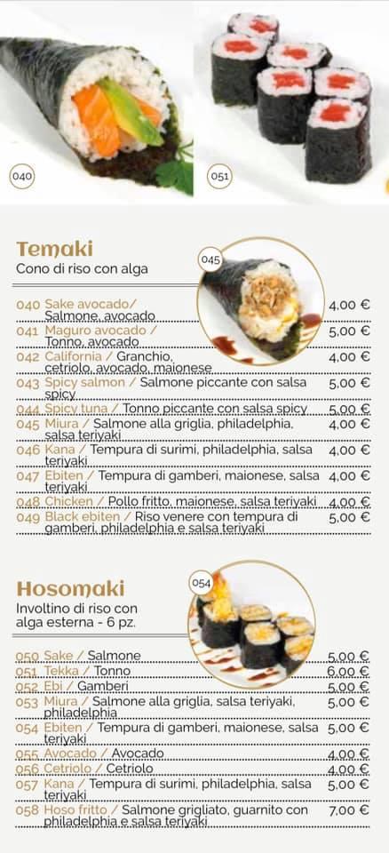 Speisekarte von YOUKI Sushi All you can eat Restaurant, Viareggio