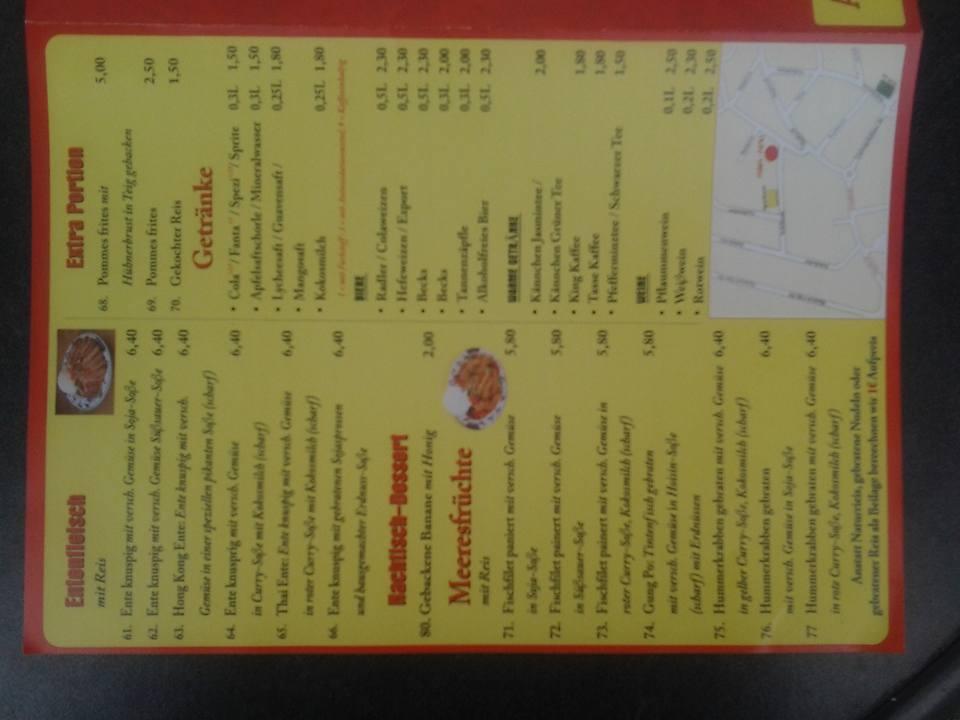 Menu at Asia King restaurant, Stockach