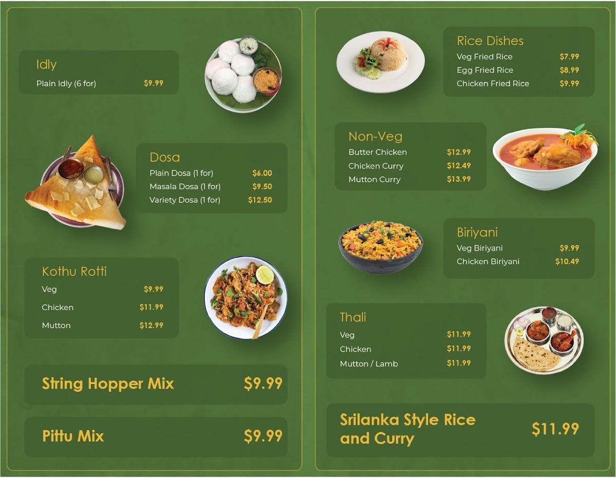 Menu at Ayini Restaurant, Ottawa