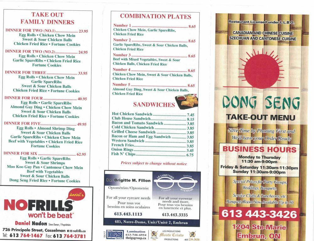 Dong Seng Chinese Food Take Out in Embrun - Restaurant reviews