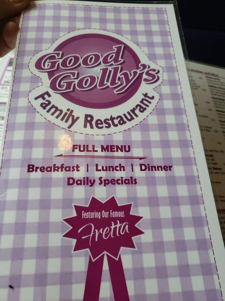 Menu at Good Golly's restaurant, Central Square