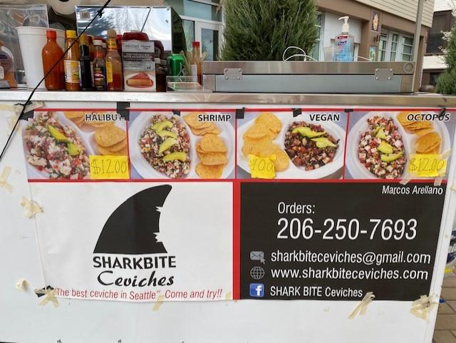 Menu at Shark Bite Ceviches restaurant, Seattle