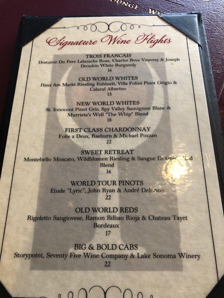 Menu at The Vineyard Wine Company pub & bar, Lake Mary